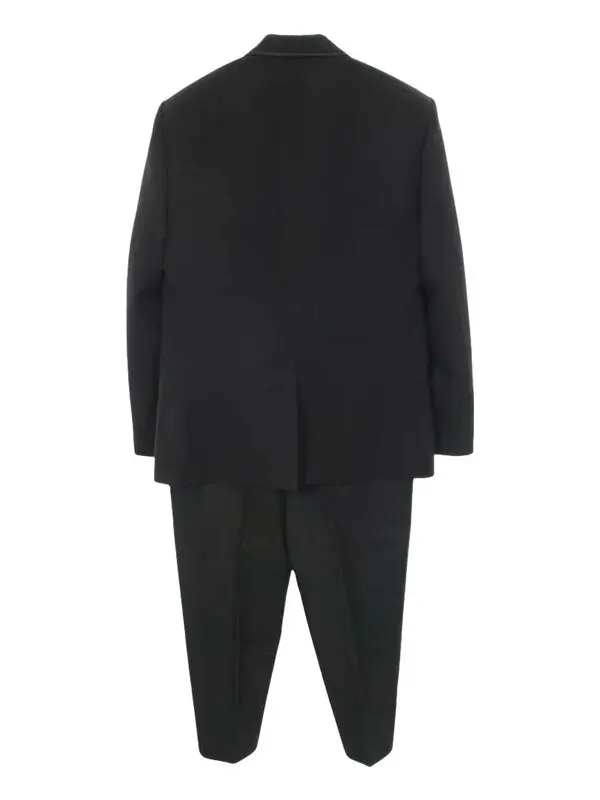 Saint Laurent 2000s Side-stripe Wool Suit - Black