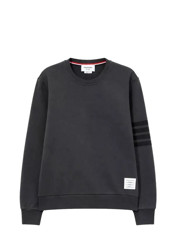 Thom Browne 4-bar Loopback Cotton Sweatshirt - Grey