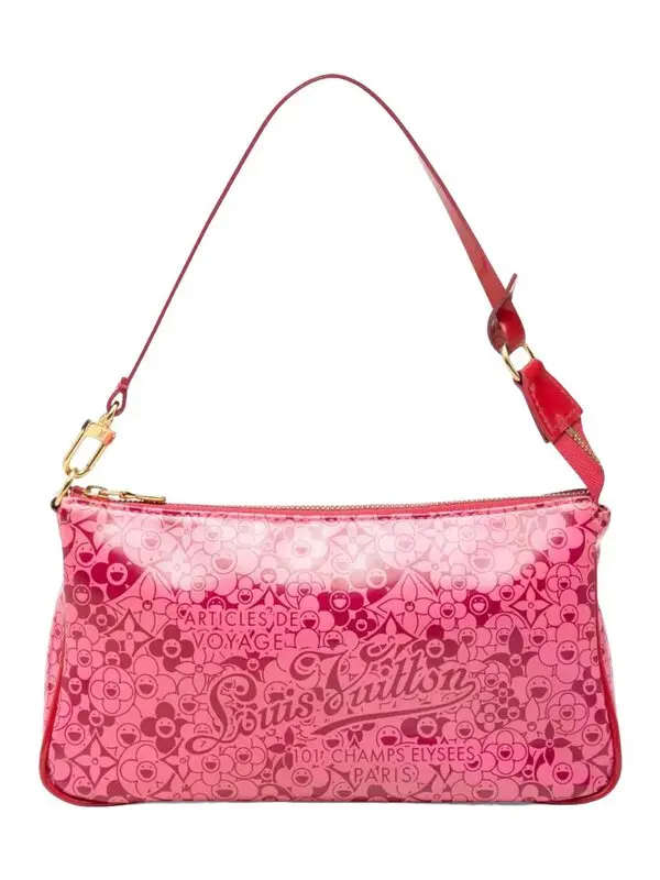 LOUIS VUITTON 2010 Takashi Murakami Cosmic Blossom Pochette Accessoires Shoulder Bag - Pink