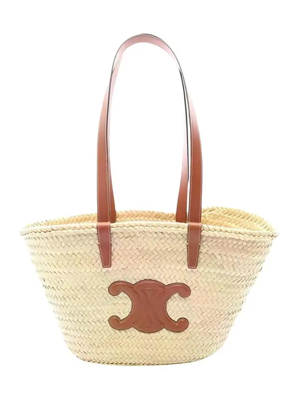 Celine Medium Raffia Classic Panier Tote Bag - Neutrals