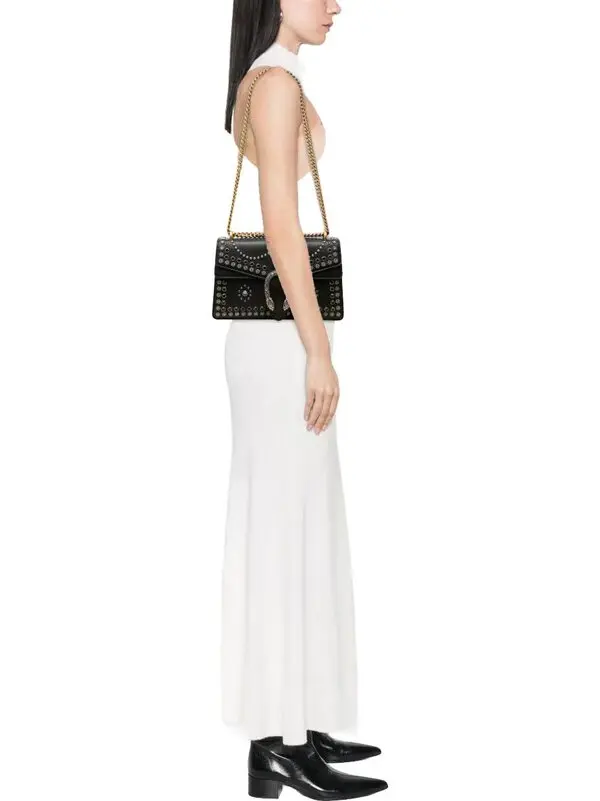 Gucci Medium Dionysus Shoulder Bag With Studs - Black