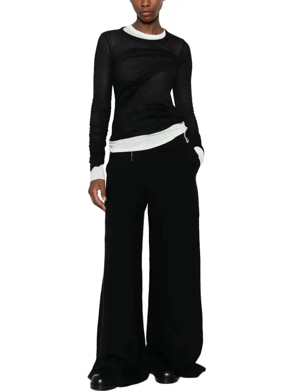 Rick Owens Ribbed-waist Trousers - Black
