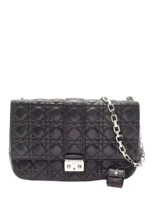 Dior 2000s New Rock Cannage Shoulder Bag - Black