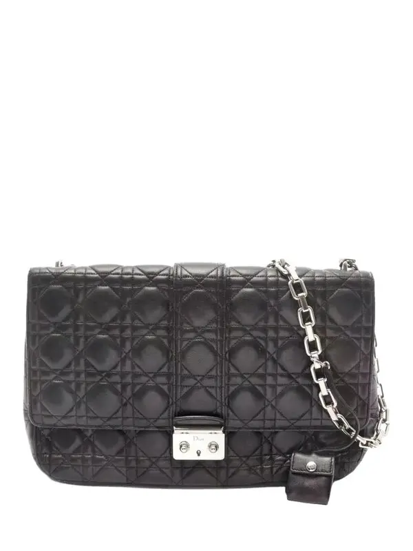 Dior 2000s New Rock Cannage Shoulder Bag - Black