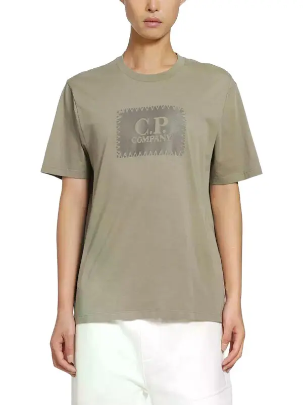 C.P. COMPANY 30/1 Jersey Short-sleeve Logo-label T-shirt - Green