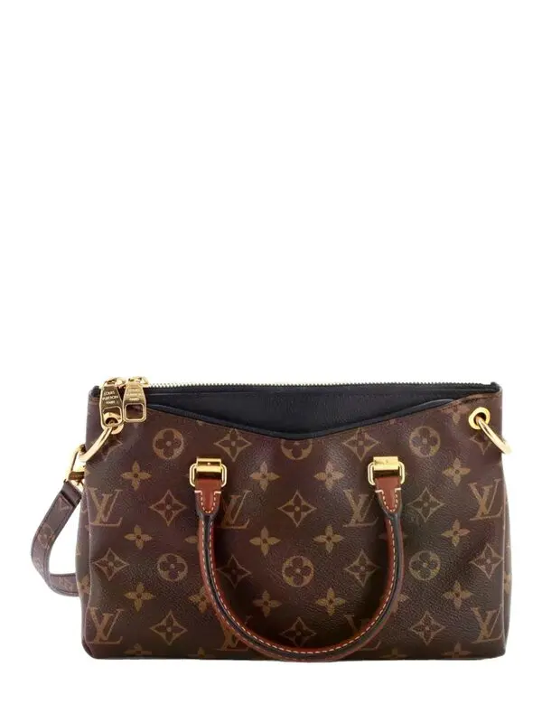LOUIS VUITTON Pallas Tote Monogram Canvas Shoulder Bag - Brown