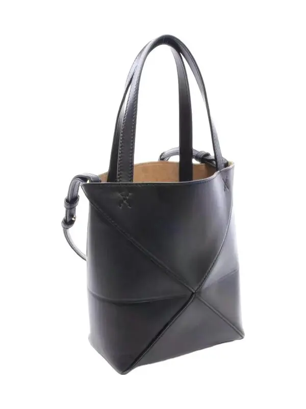 Loewe Mini Puzzle Fold Tote Bag - Black