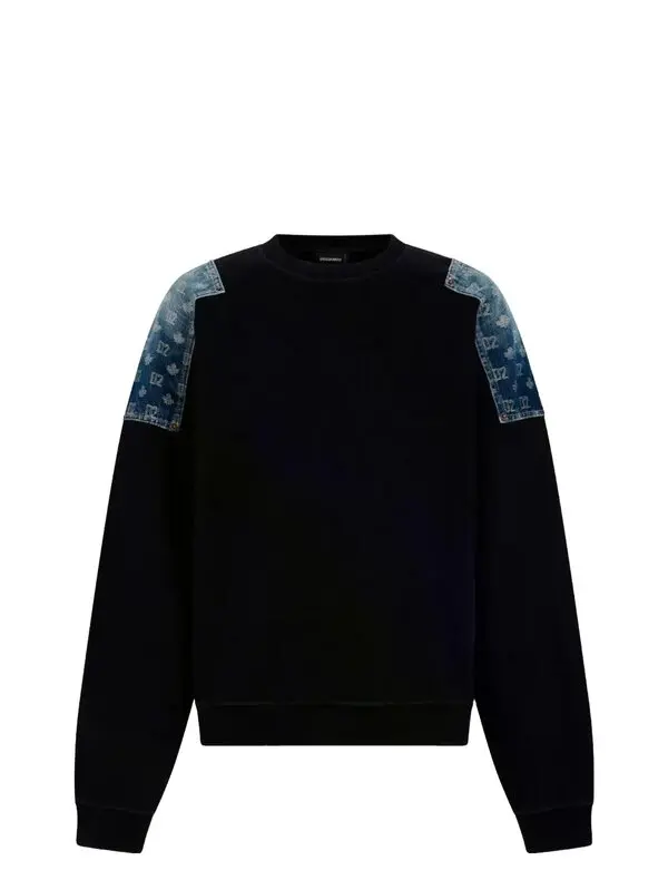 Dsquared2 Crewneck Sweatshirt With Monogram Detail - Black