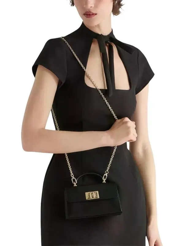 Furla 1927 Logo-plaque Mini Bag - Black