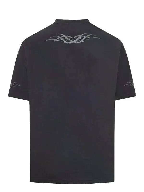 Balenciaga Gothic Logo-print T-shirt - Black