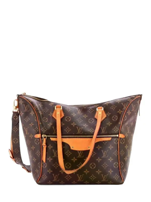 LOUIS VUITTON Monogram Canvas Mm Tournelle Tote Bag - Brown