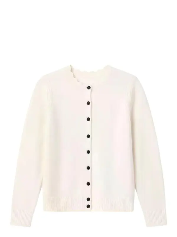Isabel Marant Étoile Scalloped-edge Buttoned Cardigan - Neutrals