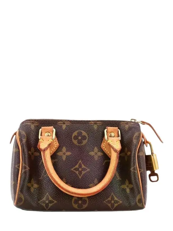 LOUIS VUITTON Speedy Mini Hl Handbag Monogram Canvas Satchel - Brown