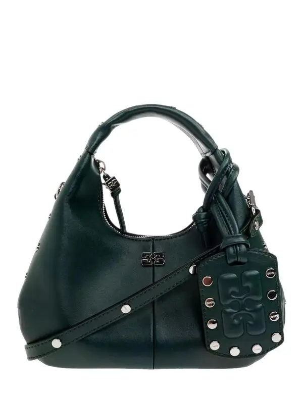 GANNI Stud-embellished Tote Bag - Green