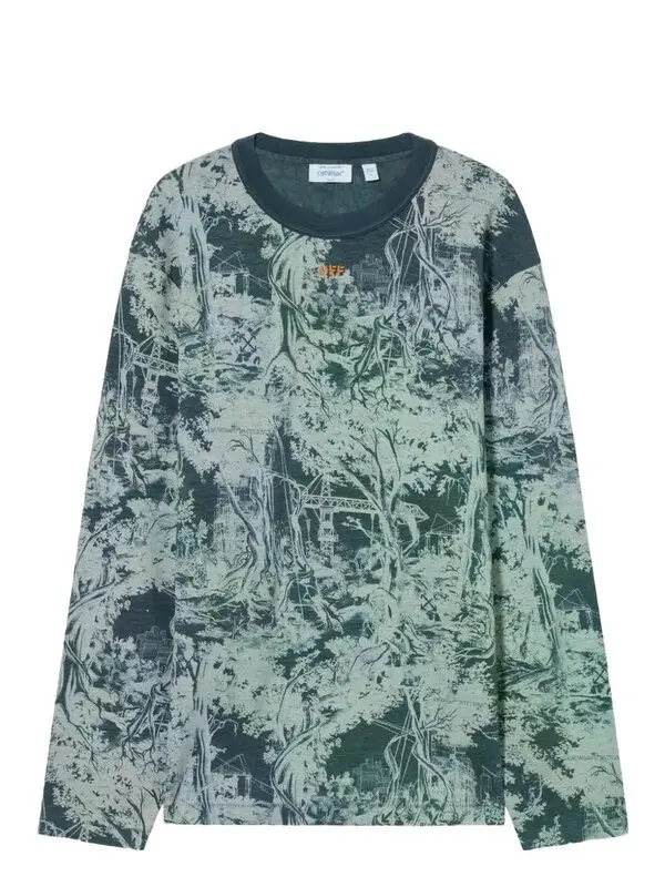 Off-White City Nature Relaxed Long Sleeve T-shirt - Blue