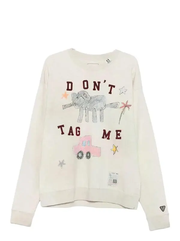 Mihara Yasuhiro Doodle Print Crew Neck Long Sleeve Pullover - Neutrals