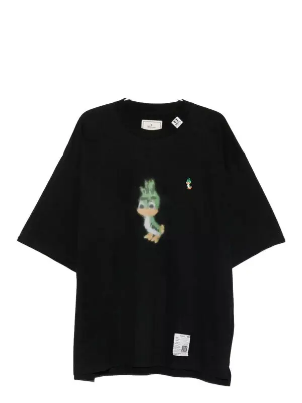 Mihara Yasuhiro Leon-print T-shirt - Black