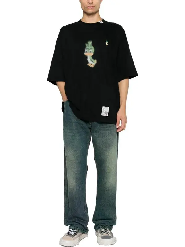 Mihara Yasuhiro Leon Printed T-shirt - Black