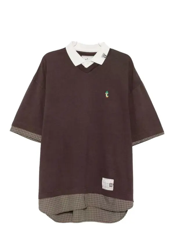 Mihara Yasuhiro Triple-layered Duck-embroidered T-shirt - Brown