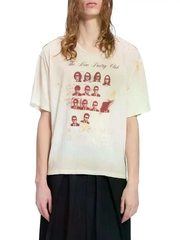 ANN DEMEULEMEESTER Lu The New Poetry Club T-shirt - Neutrals