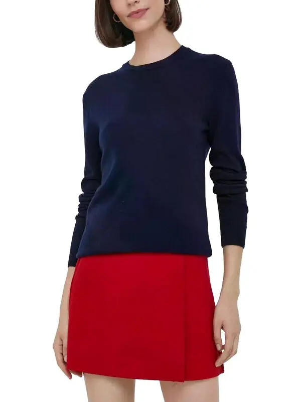 BENETTON Crew Neck Long Sleeve Sweater - Blue