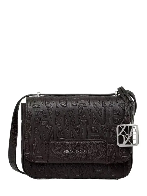 Armani Exchange Embossed Logo Cross Body Bag - Brown