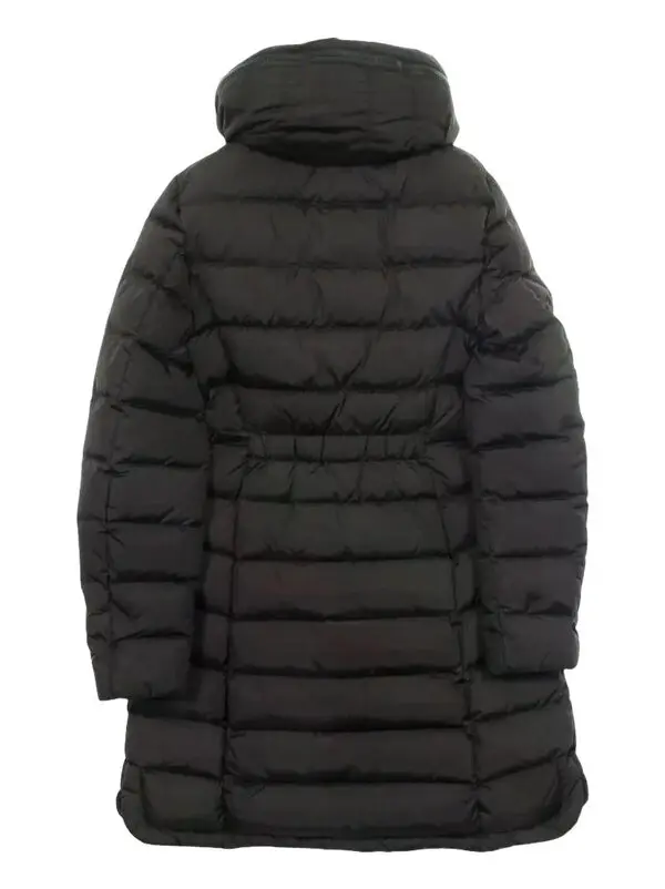 Moncler Flammette Hooded Down Coat - Black