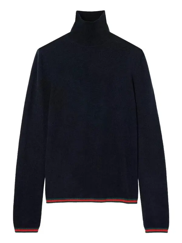 Gucci Striped Turtleneck T-shirt - Blue