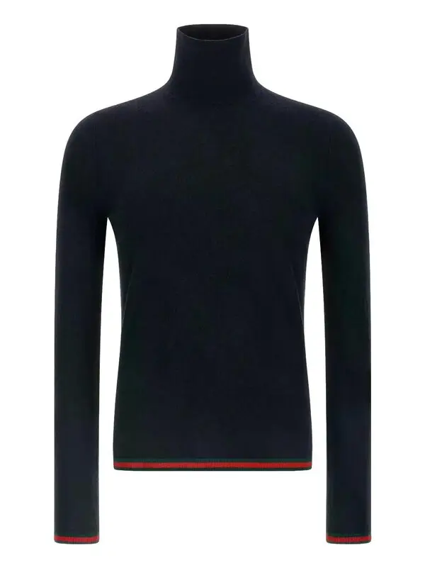 Gucci Striped Turtleneck T-shirt - Blue