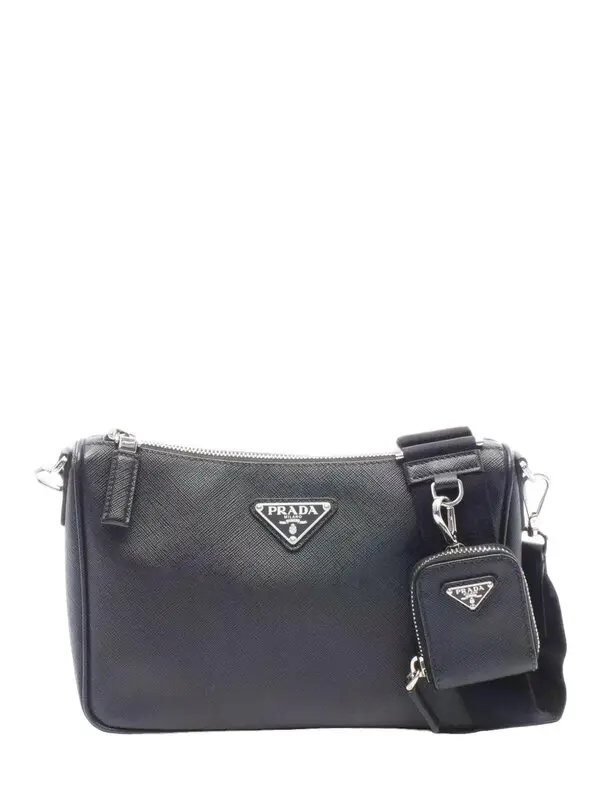 Prada Saffiano Leather Clutch Bag - Black