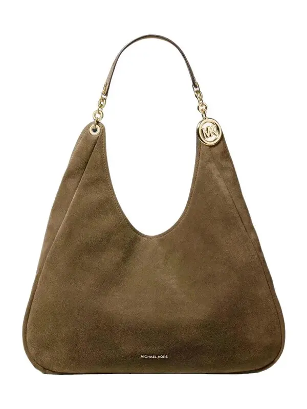 Michael Kors Ellie Suede Shoulder Bag - Green
