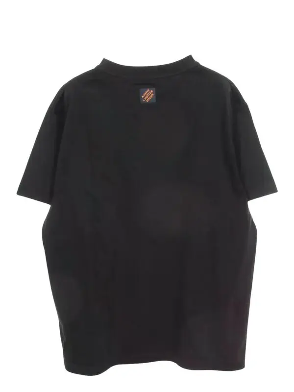 LOUIS VUITTON 2000s Embellished Signature T-shirt - Black
