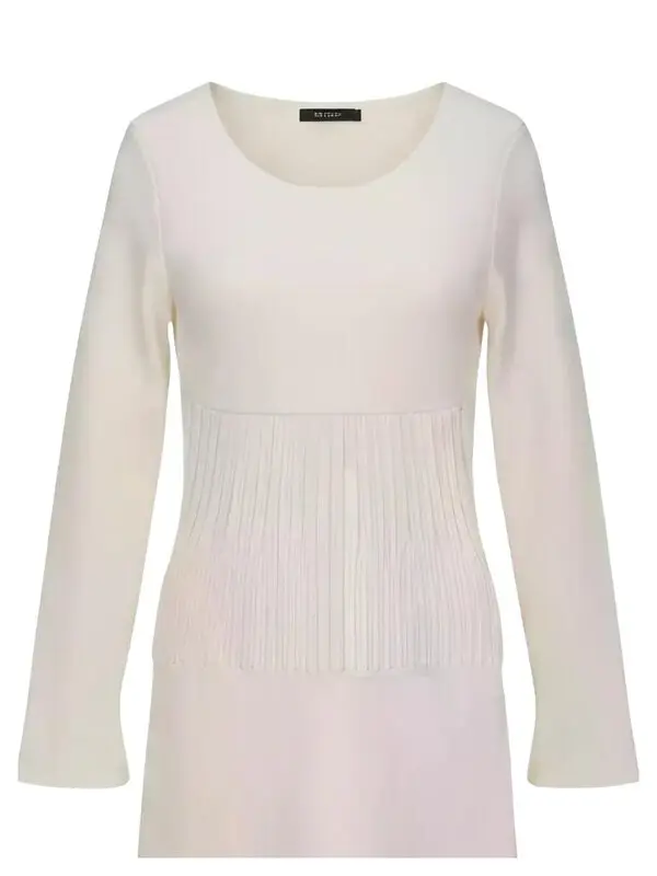 TOM FORD Ribbed-waist Long-sleeve Mini Dress - White