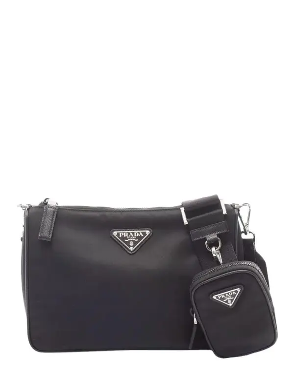 Prada Saffiano Leather Shoulder Bag - Black