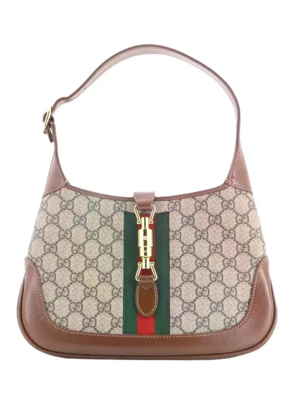 Gucci Jackie 1961 Gg Coated Canvas Small Hobo Bag - Brown