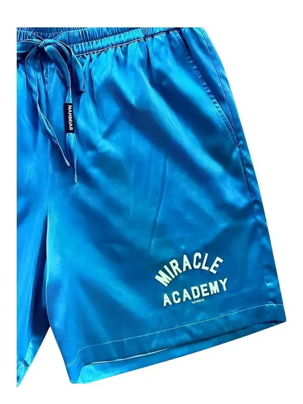 NAHMIAS Miracle Academy Silk Shorts - Blue