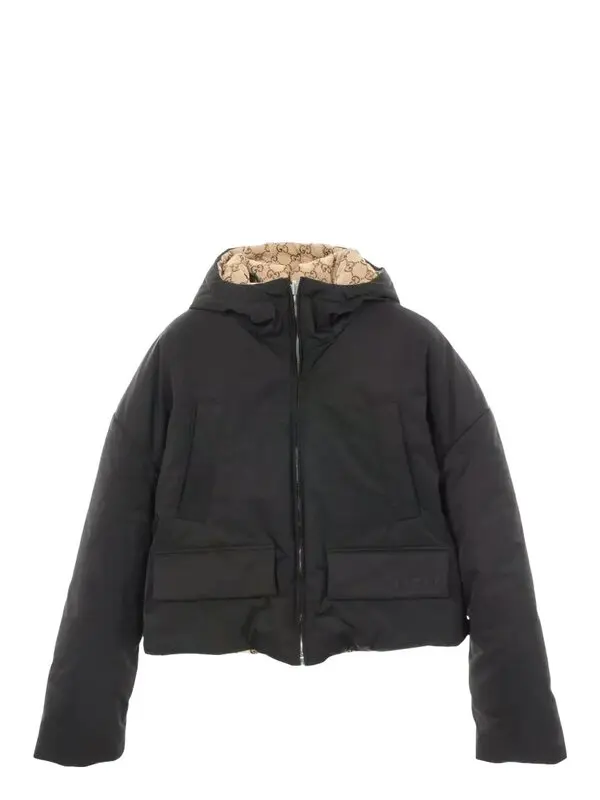 Gucci Gg Reversible Hooded Jacket - Black