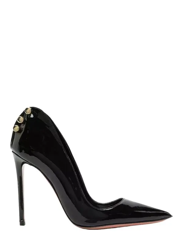 HARDOT Stud-embellished Patent Leather Pumps - Black