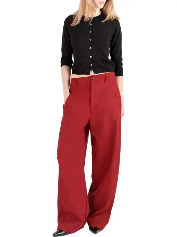SOCIETE ANONYME Cashmere Button-up Cardigan - Red