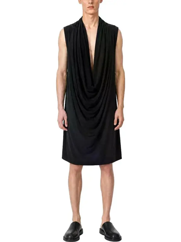 Alchemy Fashions Draped Sleeveless T-shirt - Black
