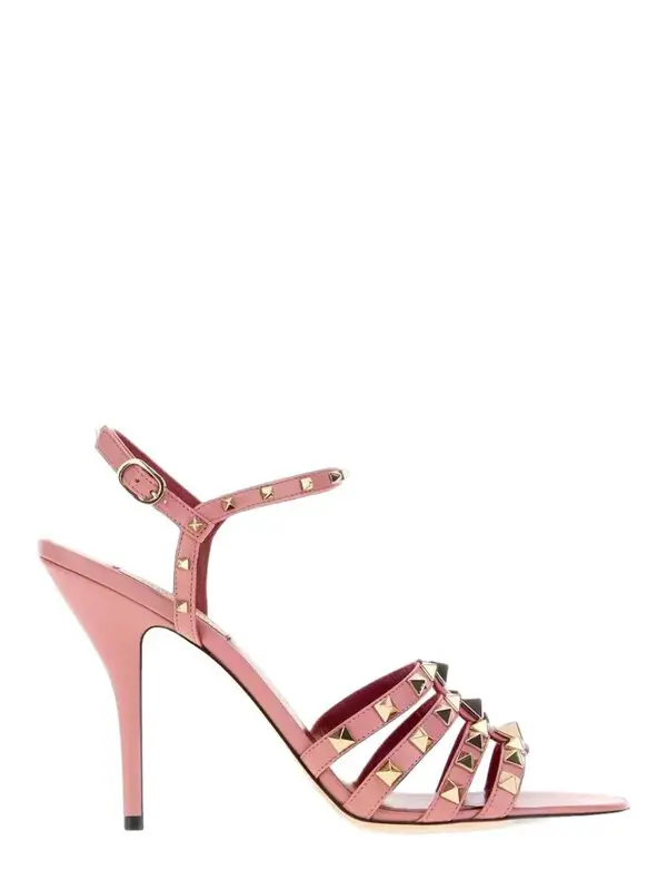 Valentino Garavani Rockstud Leather Sandals - Pink