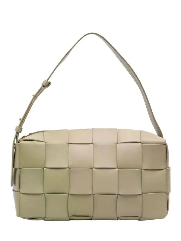 Bottega Veneta Nappa Intrecciato Brick Cassette Shoulder Bag - Neutrals