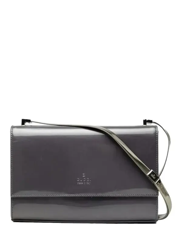 Gucci Patent Shoulder Bag - Grey