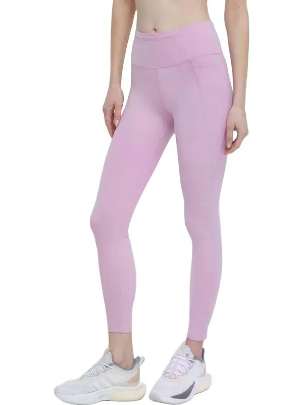 REEBOK Lux Logo-print Slip-pocket Leggings - Pink
