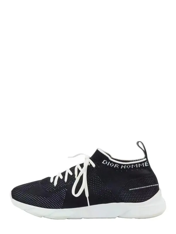 Dior Technical Knit Lace-up Low-top Sneakers - Black