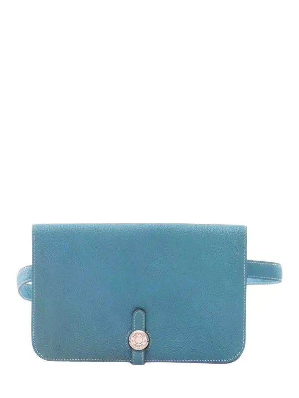 Hermès 2002 Dogon Belt Bag In Togo Leather - Blue