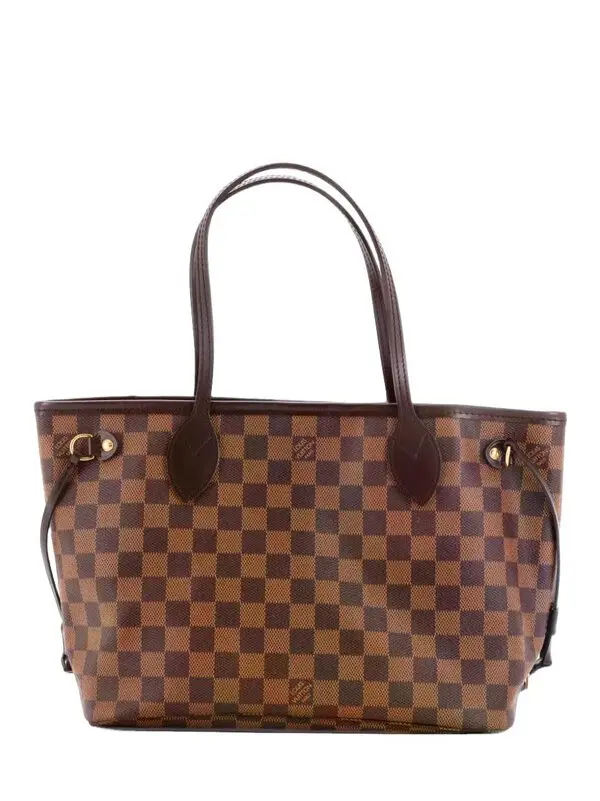 LOUIS VUITTON Neverfull Damier Pm Tote Bag - Brown