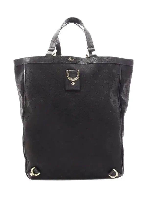Gucci Gg Canvas Tote Bag - Black