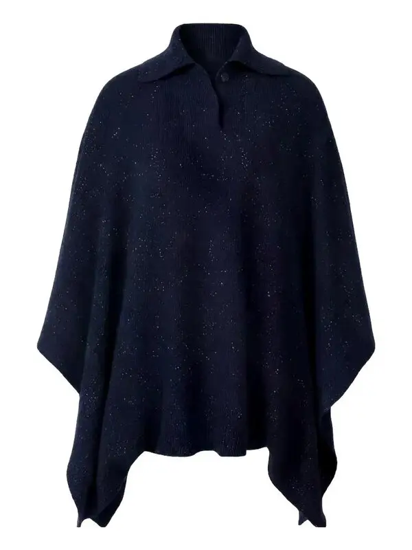 Fabiana Filippi Knitted Poncho - Blue