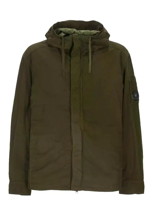 C.P. COMPANY T-st Nylon Lens Hooded Overshirt - Green